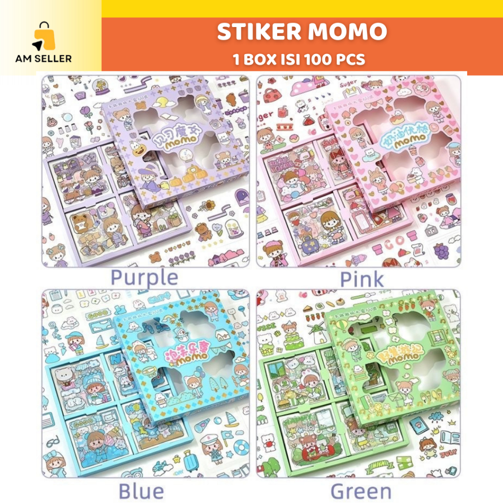 100 Pcs Korean Momo Girl Stickers/Aesthetic Deco Stickers/Momo Mumu ...