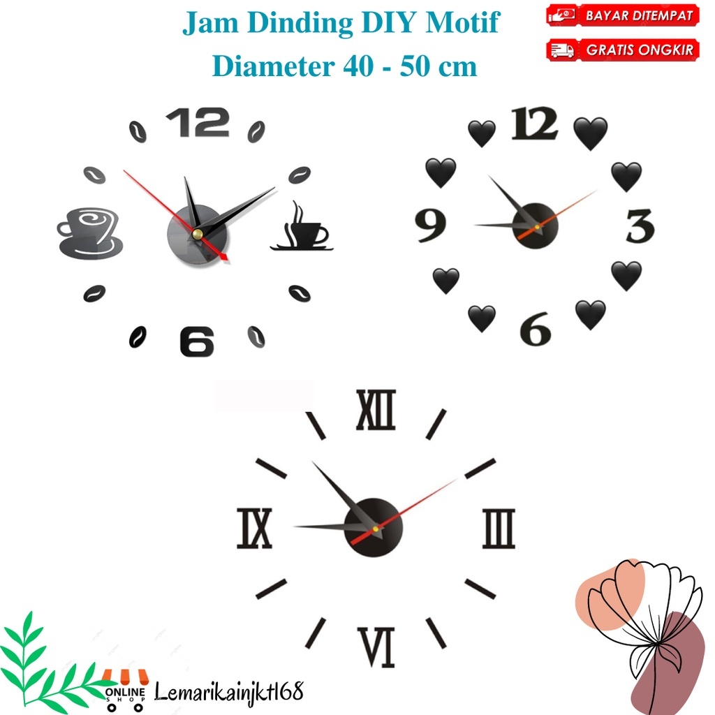 Shenar - - CHARACTER CLOCK / motif WALL CLOCK / DIY STICKED WALL CLOCK ...