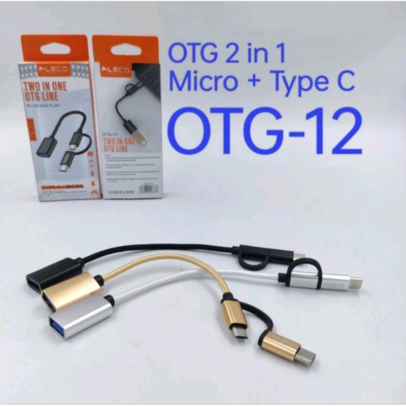 Otg-12 OTG Cable ORIGINAL 2in1 Type-C+Micro OTG Line Plug & Play USB ...
