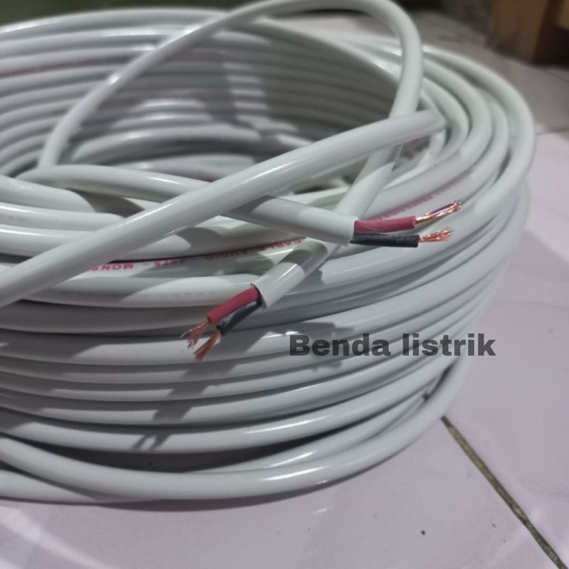 PUTIH White 2x1.5mm Fiber Electrical Cable - 2x1.5mm White HYO Fiber ...
