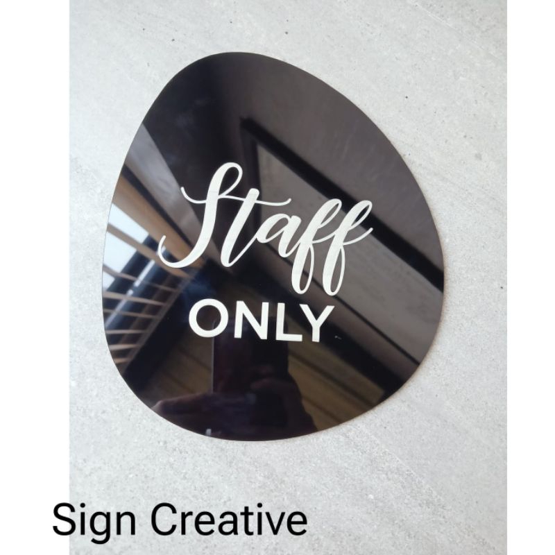 Staff Only Sign Board Acrylic Staff Only Sign | Shopee Philippines