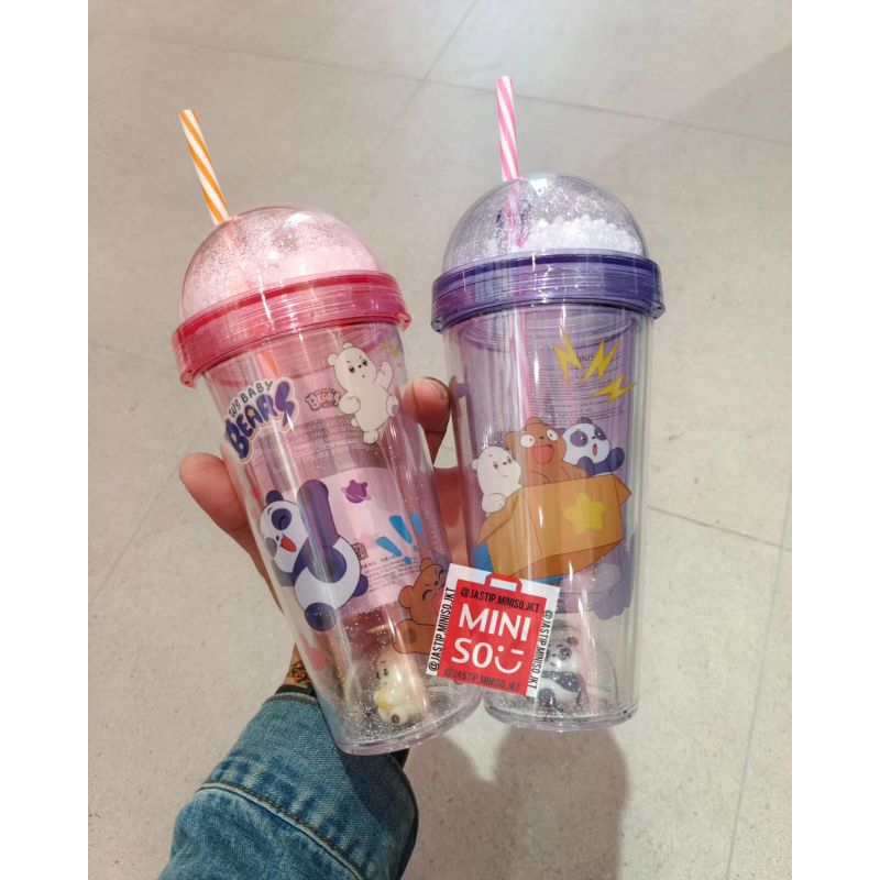 Miniso Drinking Bottle/Tumbler Ball WE BABY BEARS Collection (350ml ...