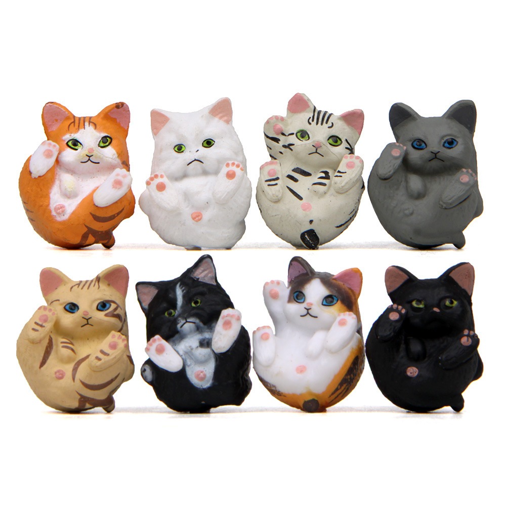 Fg-06 cute figure cute neko chibi cat round cat display home school ...
