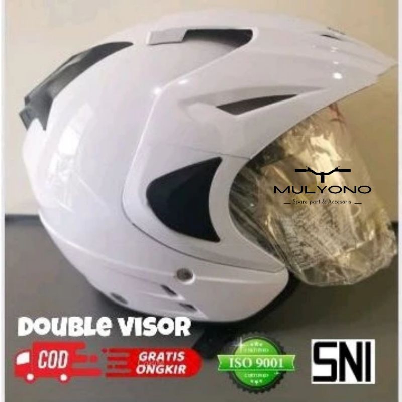 Free Cardboard Motorcycle Helmet STY Double Visor Helmet | Shopee ...