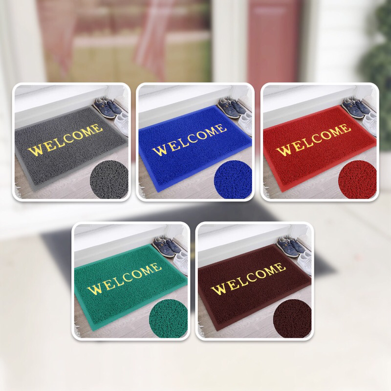 Sag Anti-Slip PVC Foot Mat Vermicelli Noodle Model Welcome Premium ...