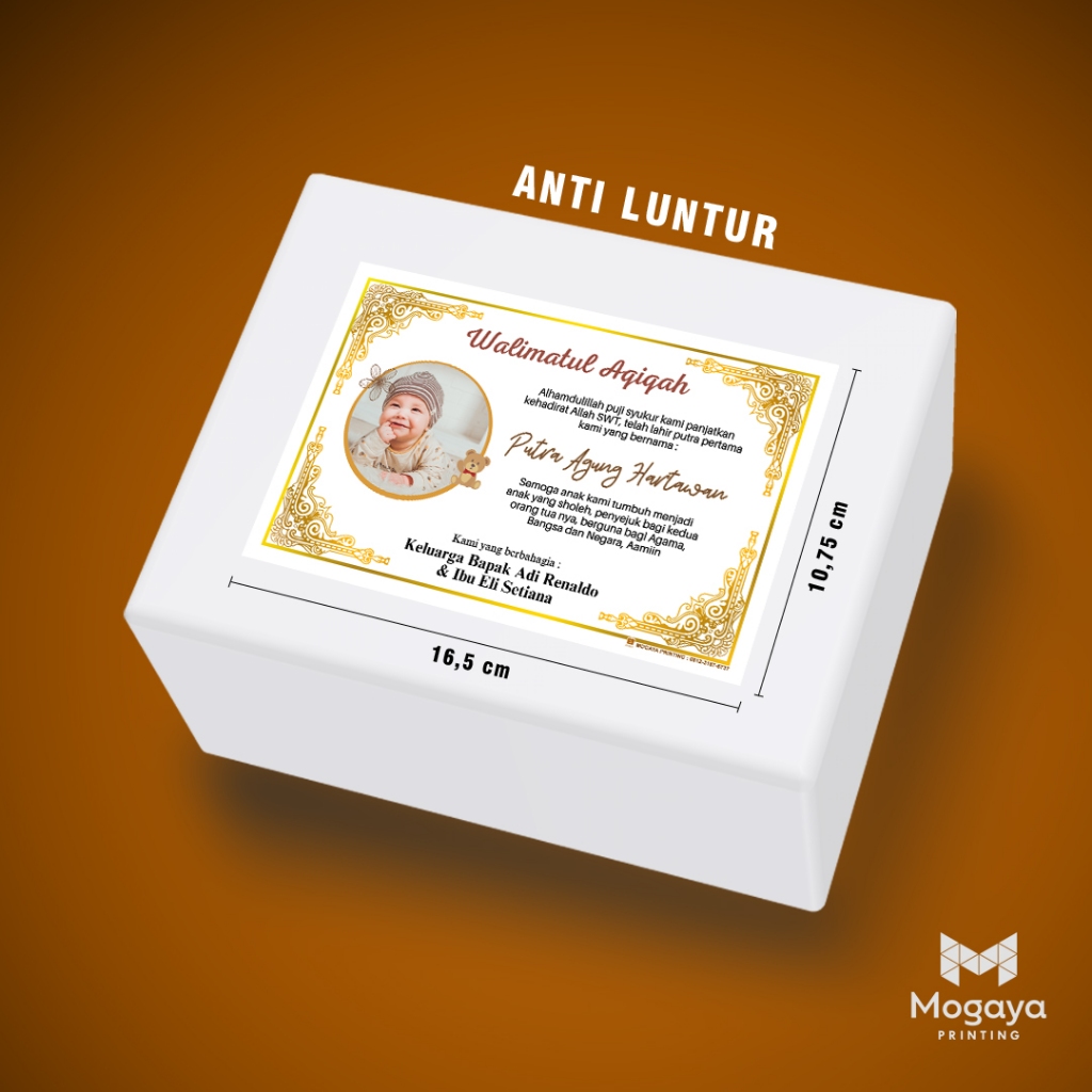 Besek Rice Box Invitation Rice Box Label Circumcision Circumcision ...