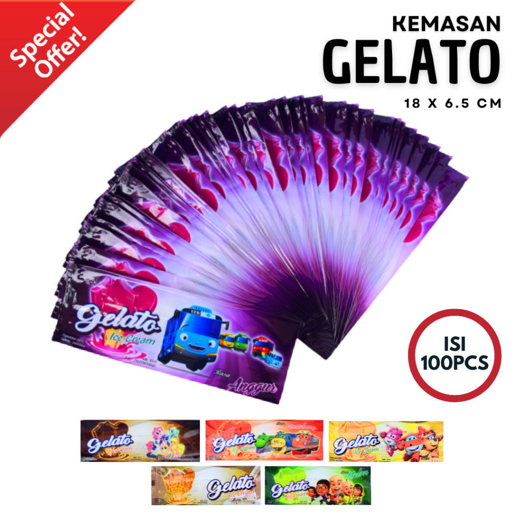 Transparent Plastic Gelato Stick Ice Loly Ice Cream Packaging contains ...