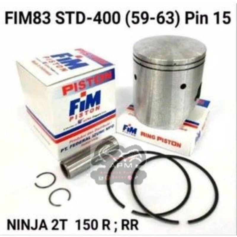 Piston KIT/ PISTON SET FIM 83 NINJA 150R, RR, 2 STROKE, KR150 Os Std ...