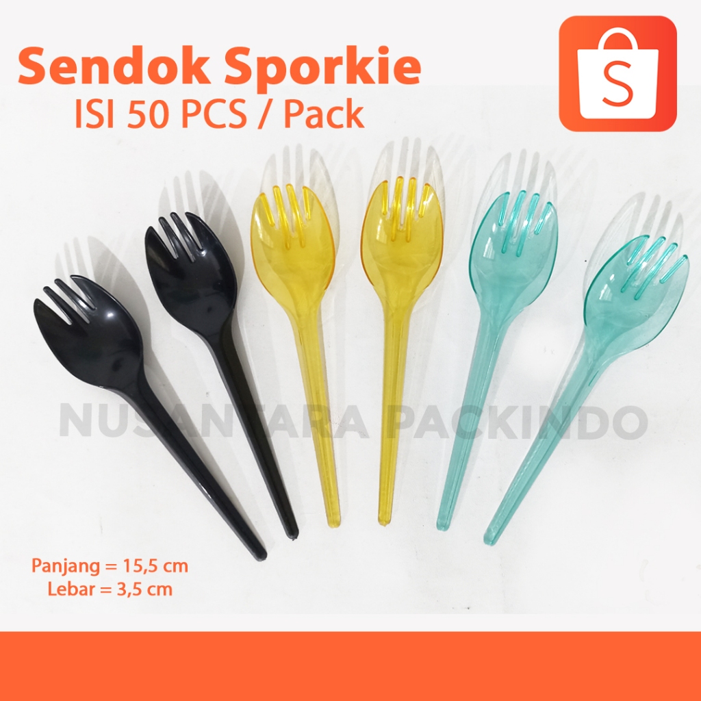Jaguar Brand Clear Sporkie Cutlery (50 Pcs) | Shopee Philippines