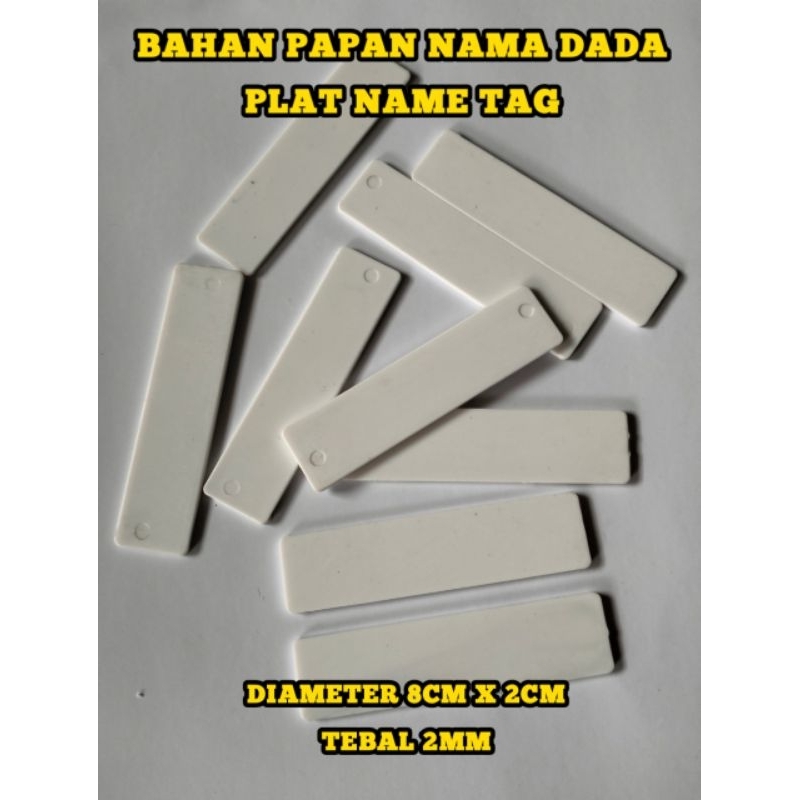 Chest Nameplate Material/Plastic NAME TAG Plate 8x2Cm 2mm Thick ...
