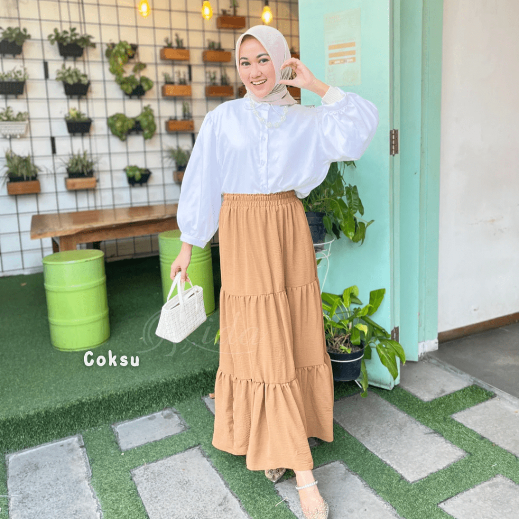 Nala Skirt Remple Crinkle Airflow by hijabbyaida | Shopee Philippines