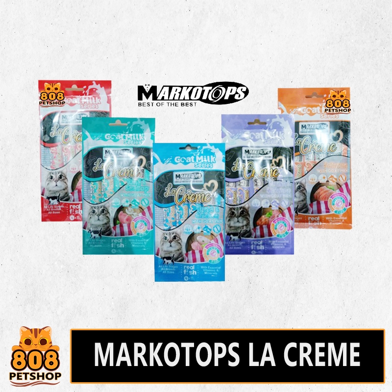 Markotop La Creme Goat Milk - Snack Liquid Cat 4x15 gram | Shopee ...