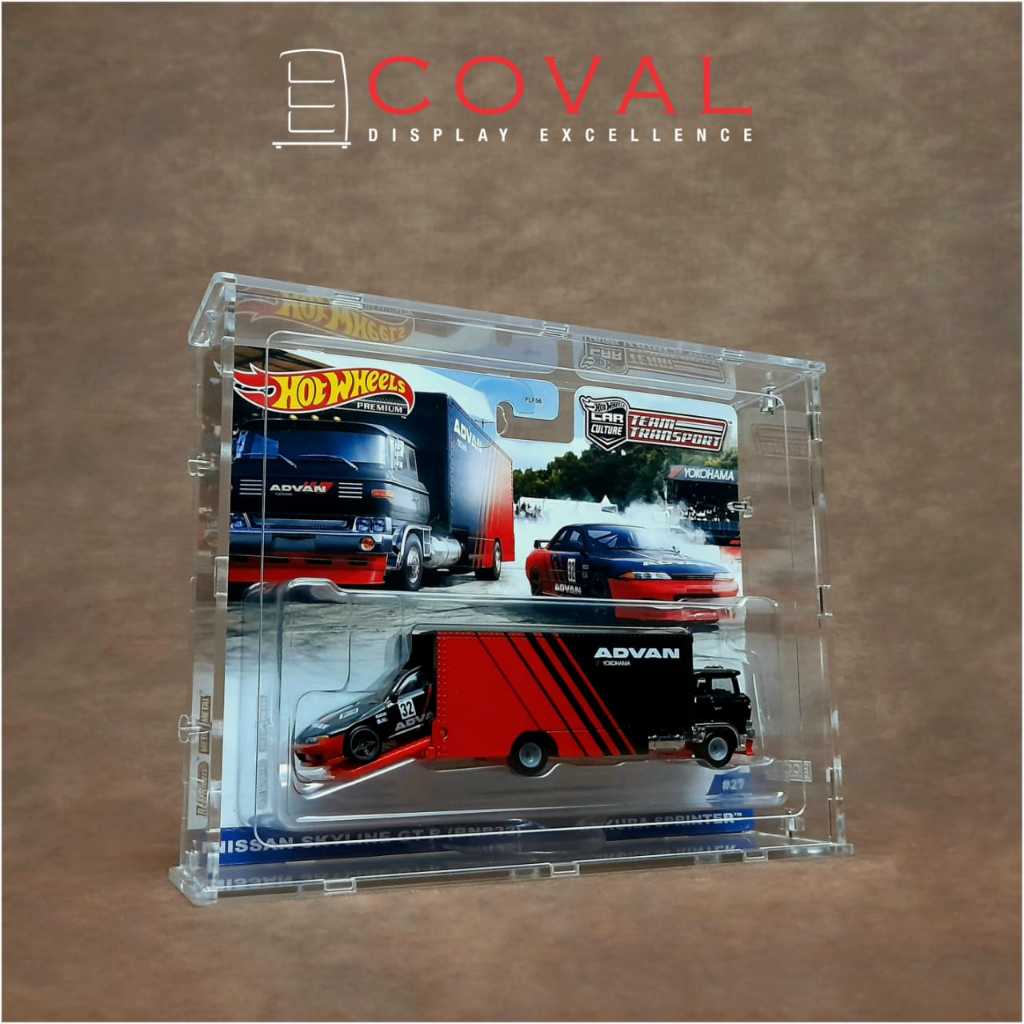 COVAL SXC-101 Acrylic Display for 1 Hot Wheels Team Transport carded ...