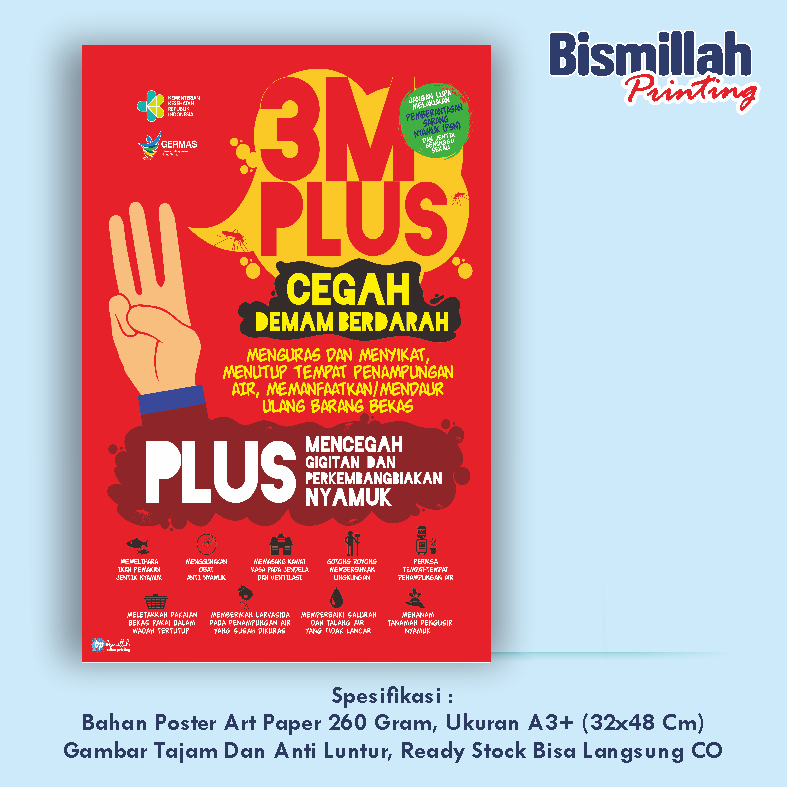 3M Plus Health Poster Prevents Dengue Fever | Shopee Philippines