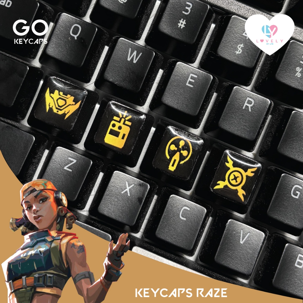 Keycaps PBT Valo Raze Ability | GO KEYCAPS | Shopee Philippines