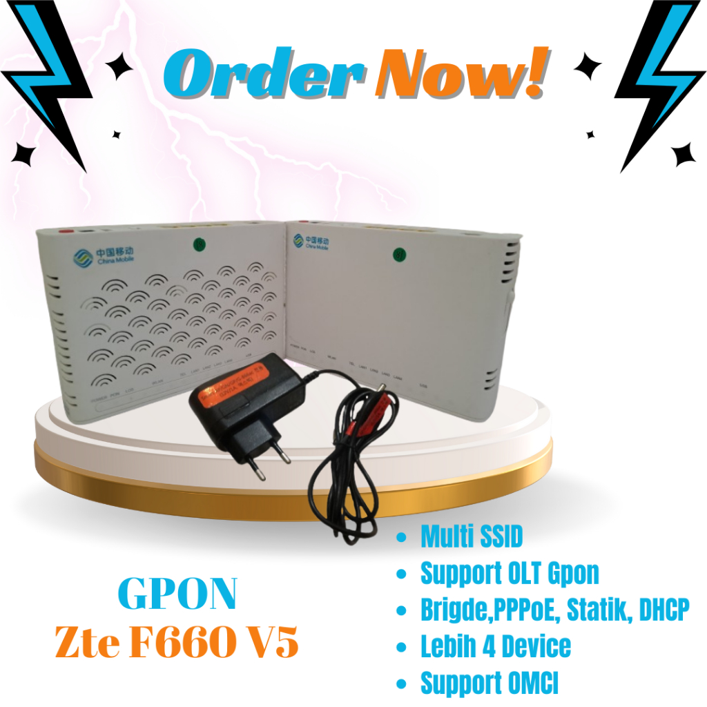 Gpon ZTE F660V5 MODEM INCLUDE Original Adapter | Shopee Philippines