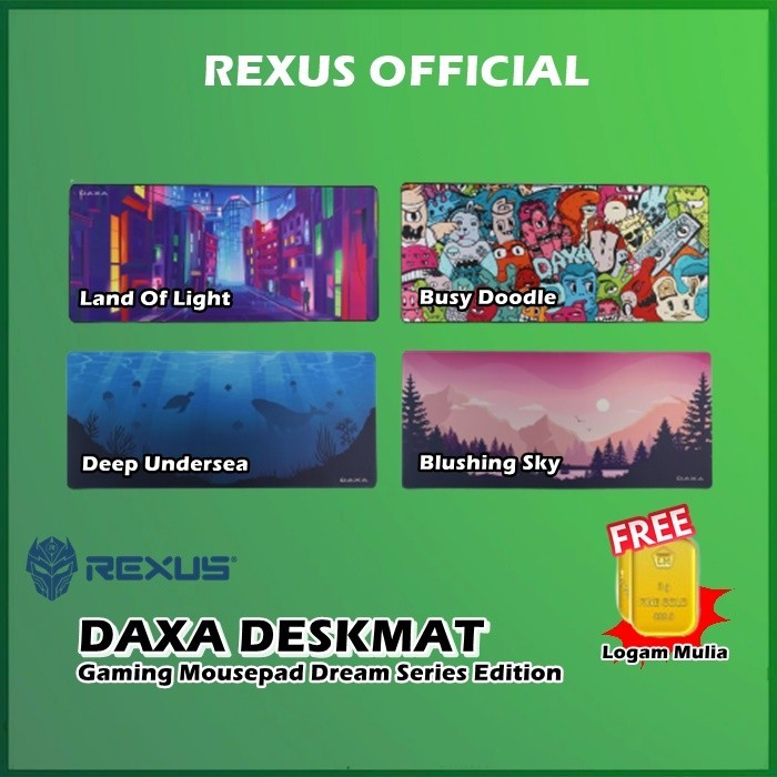 Rexus Daxa Deskmat Gaming Mousepad Dream Series Edition Desk Mat ...