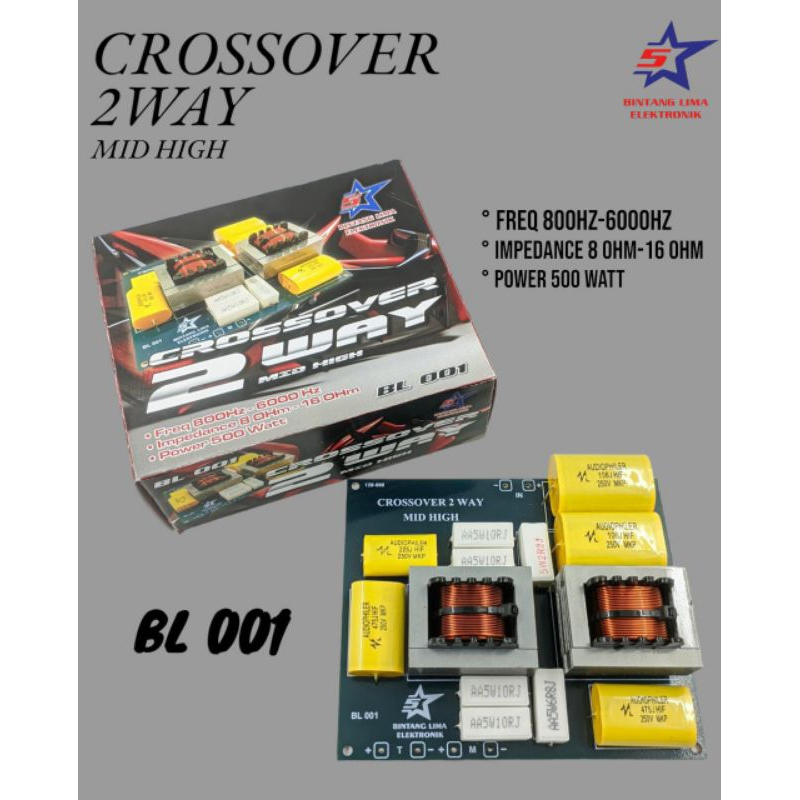 Passive 2-Way Crossover Mid High 500W BL 001 BME For Field | Shopee ...