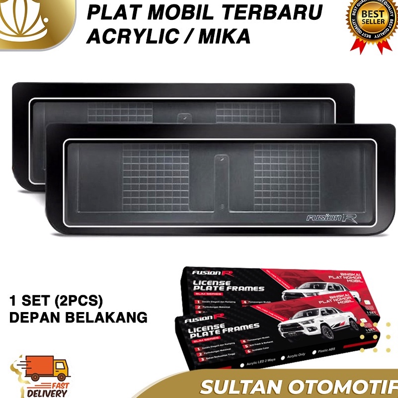 (Ladies) Car Number Plate Holder Mika Acrylic Car Number Plate Frame ...