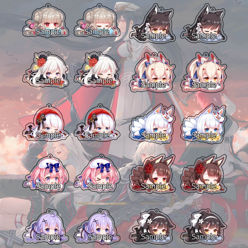 GANTUNGAN Anime Keychain azur lane BB pack 01 Ganci - Key Chain ...