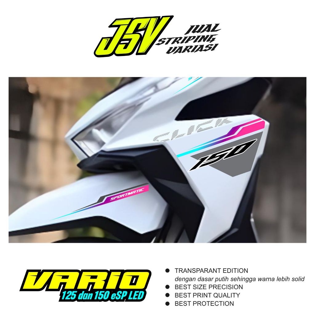 Striping Vario 125 LED CLICK-i Uv Sticker Honda Vario 150 eSP LED ...