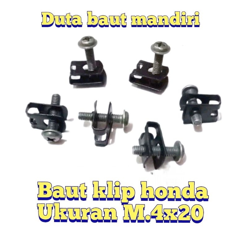 Shell bolts/smooth honda body clip bolts/JP M4x20 | Shopee Philippines