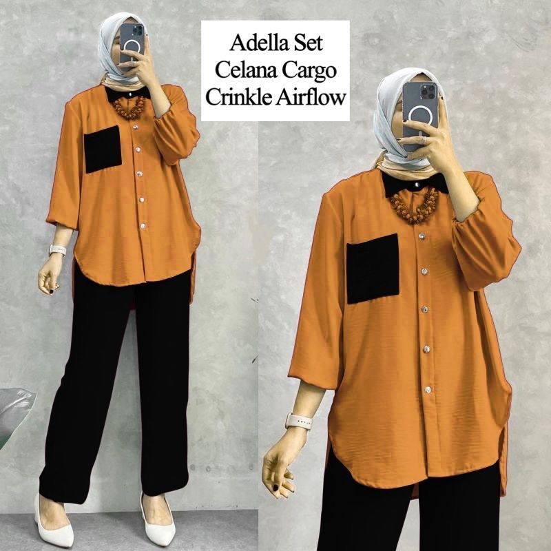 ADELLA ONESET CARGO CRINKLE AIRFLOW LD 110 // WOMEN'S CARGO SET ...