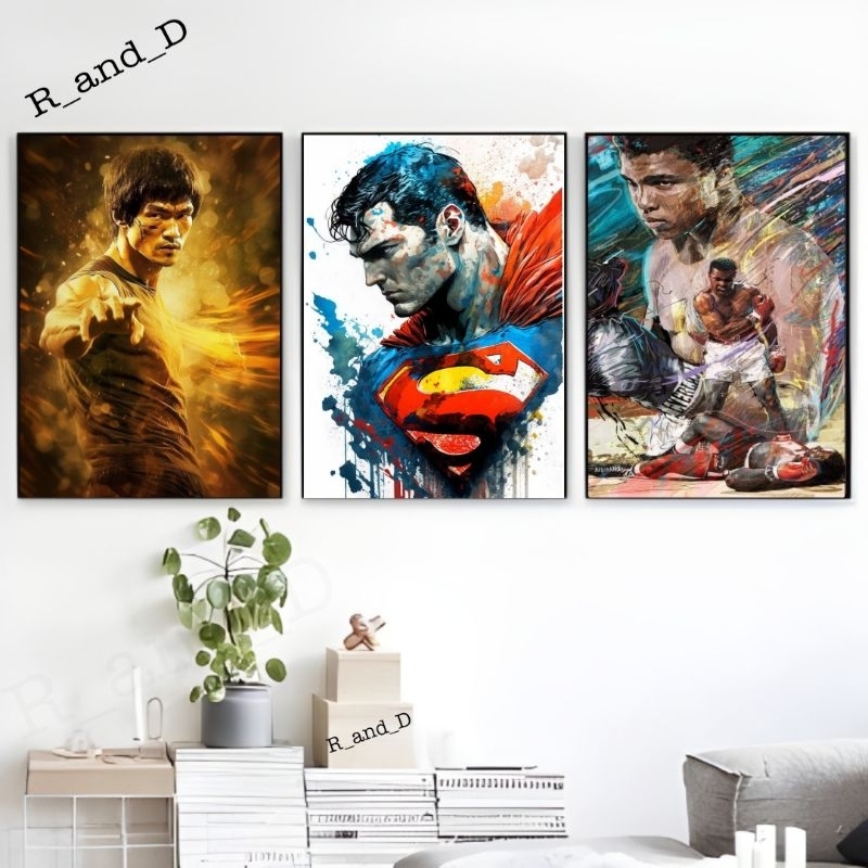 KAYU HIASAN DINDING Abstract Wall poster Size 47x31, aesthetic Wall ...