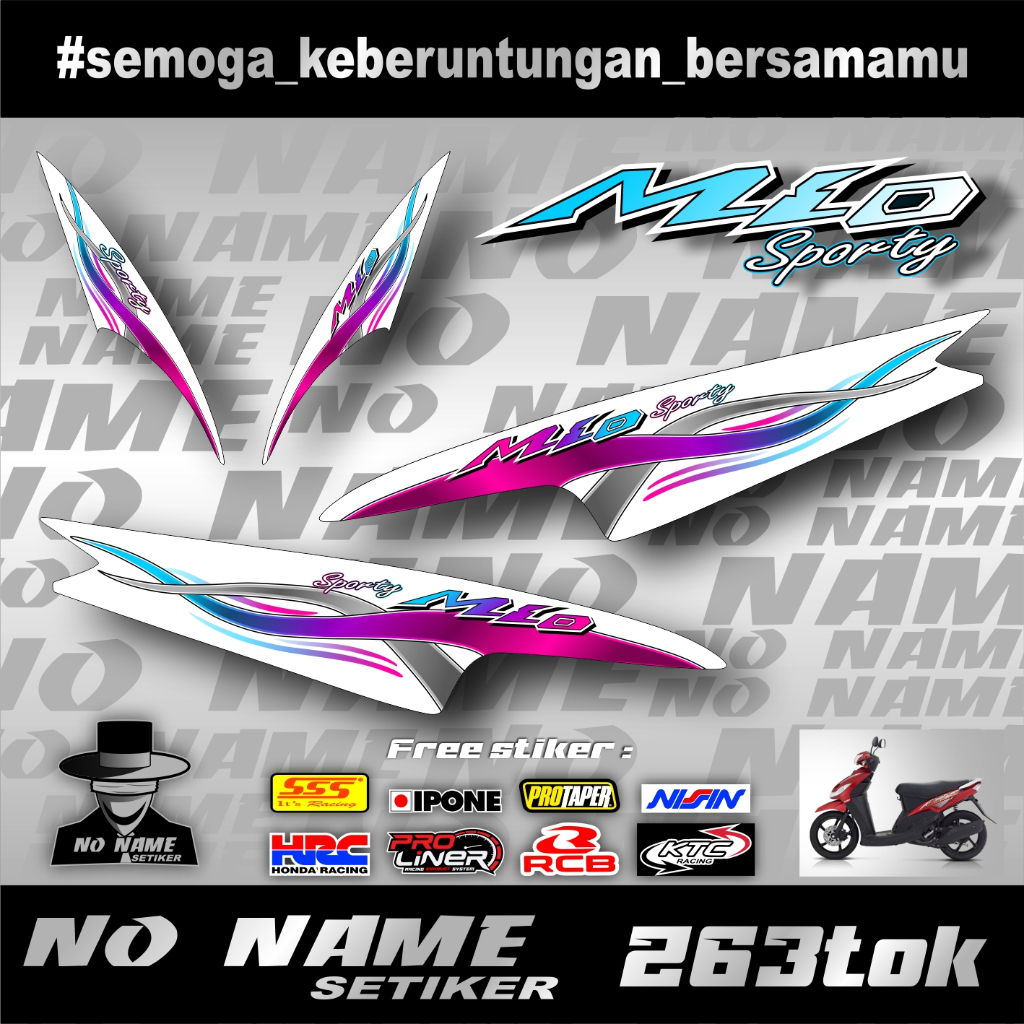 Mio Striping Sticker 110 Smile/ (263tok) 2008 2009 2010 2012 2013 ...