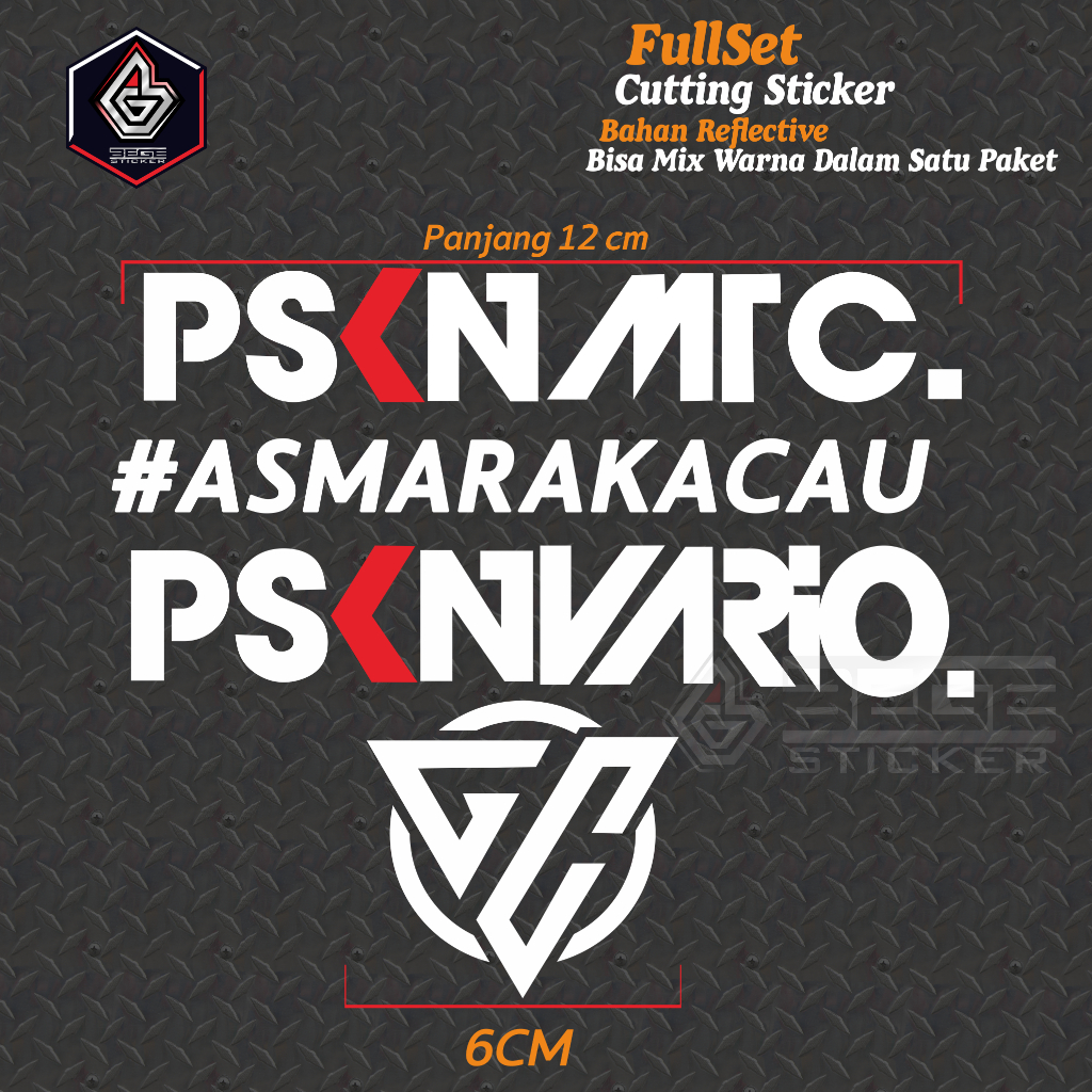 Cutting Sticker PSKN VARIO, PSKN MTC,ASMARAKACAU, GC LOGO, Sticker Pack ...
