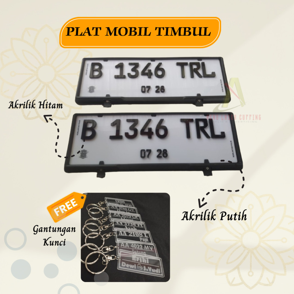 Embossed ACRYLIC CAR NUMBER PLATE and ACRYLIC LETTER (1PCS) | Shopee ...