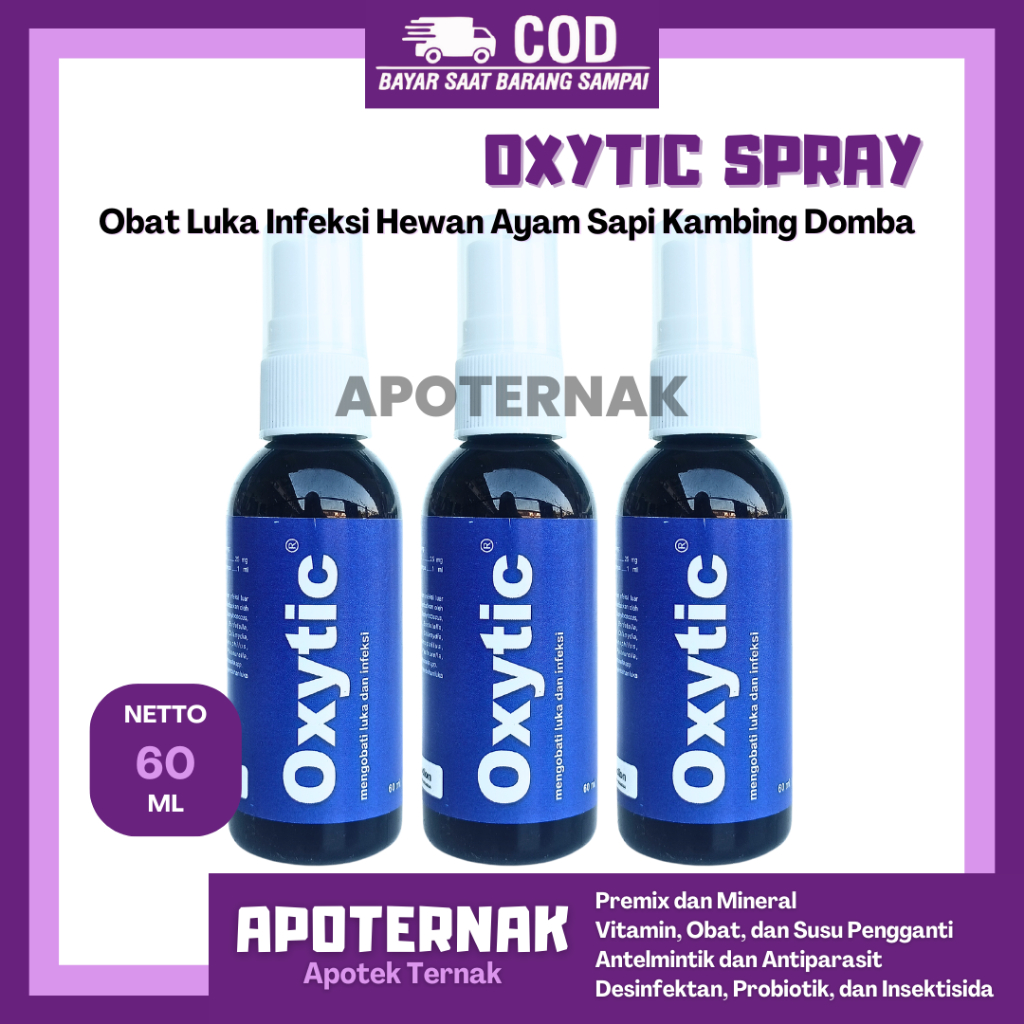 Oxytic Spray Medion 60 ml - Medicine for Animal Infected Wounds for ...