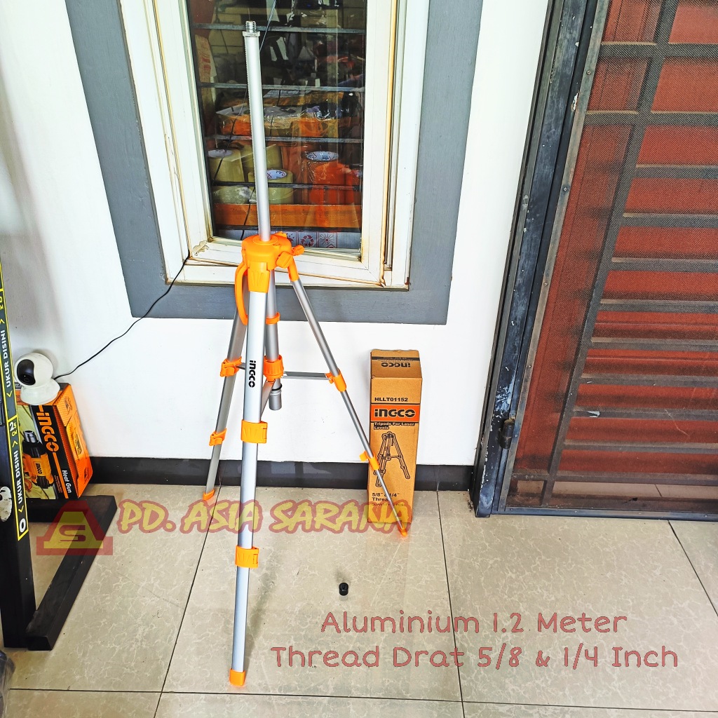 Tripod Laser Level 1.2m INGCO HLLT01152 Waterpass Cross Line lvl Meter ...