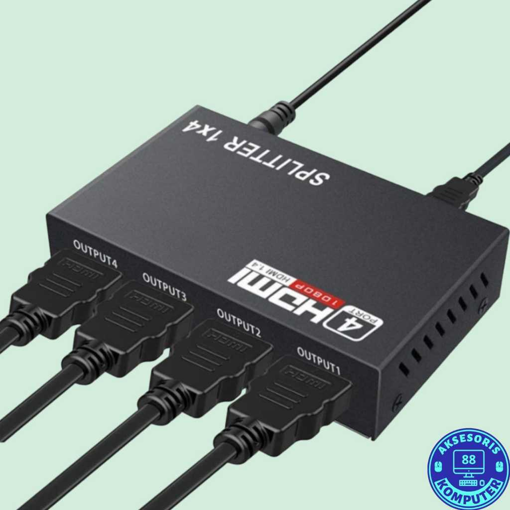 Hdmi Splitter 4 Port / Splitter Plug 4 outputs 1x4 Port HUB HD 4K 1080P ...