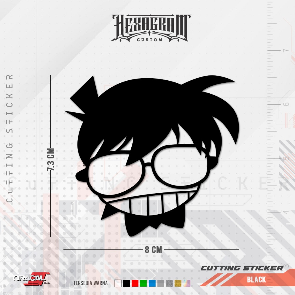 DETECTIVE CONAN Head Anime Cutting Sticker | Detective Conan Anime ...