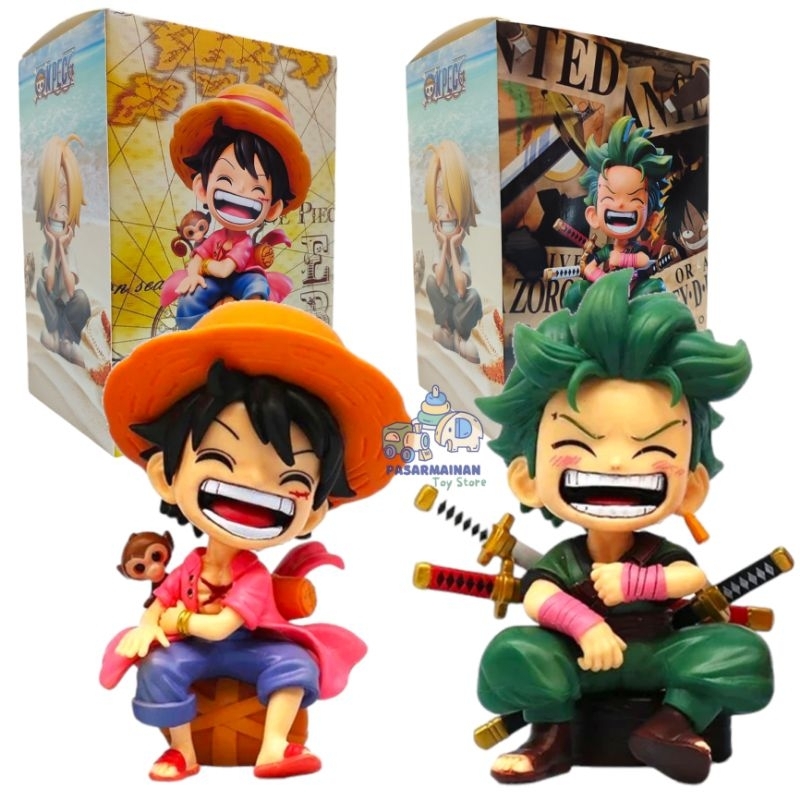One piece Monkey D Luffy Roronoa Zoro Resin Miniature Decorative ...
