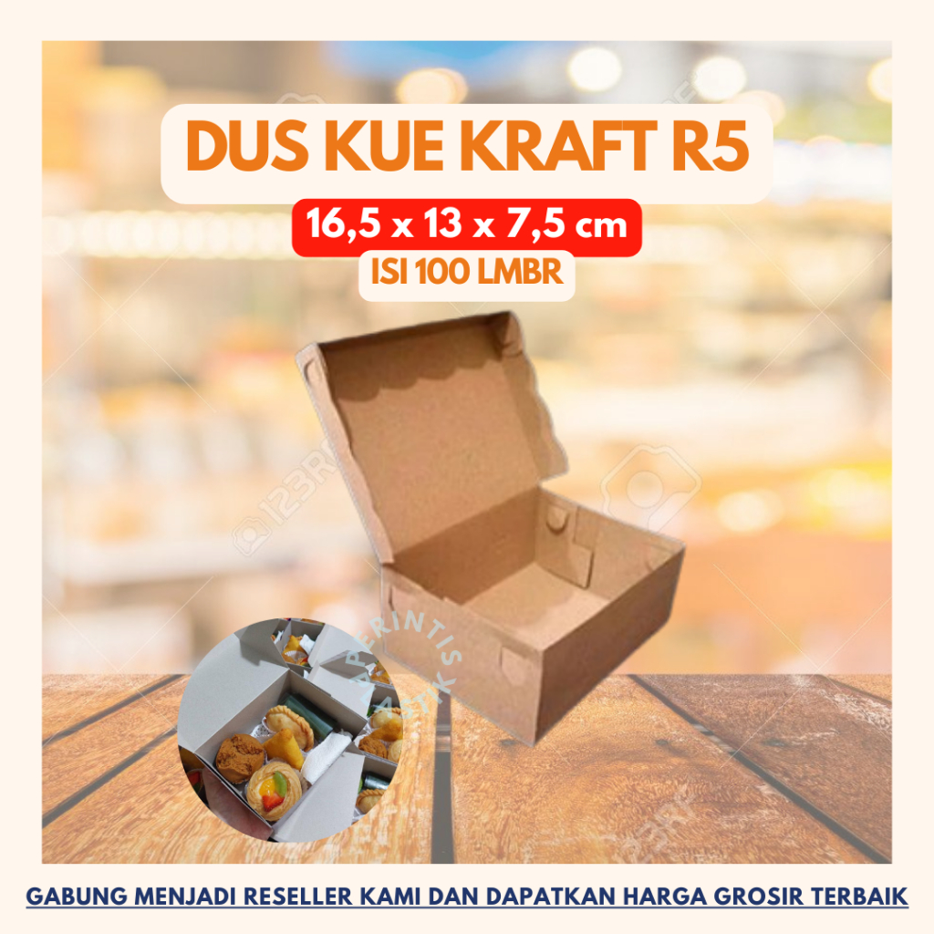 Cake Box R5 Folding Snack Box/Kraft Snack Box | Shopee Philippines