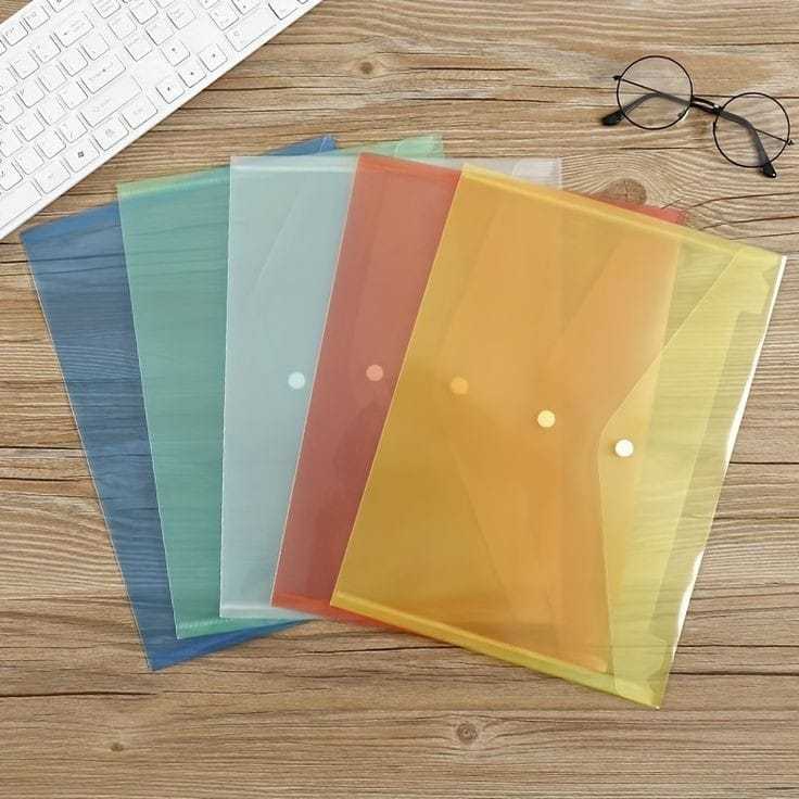 Fy 1-button Plastic Map Folio One-Button Color Plastic Map | Shopee ...