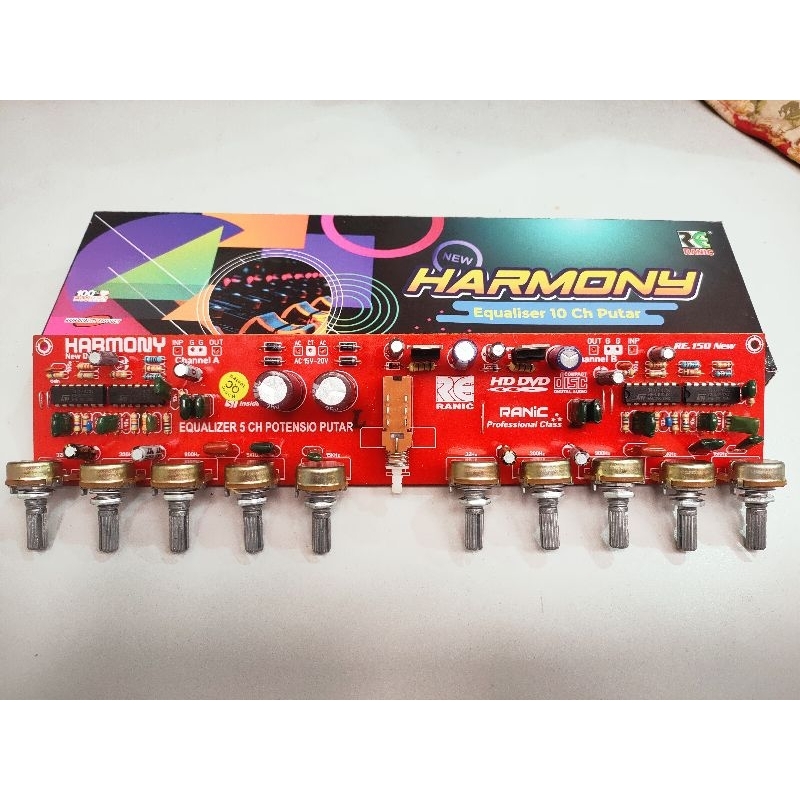 Equalizer Kit 10 Channel Stereo IC 4 x TL084 Potentio Swivel New ...