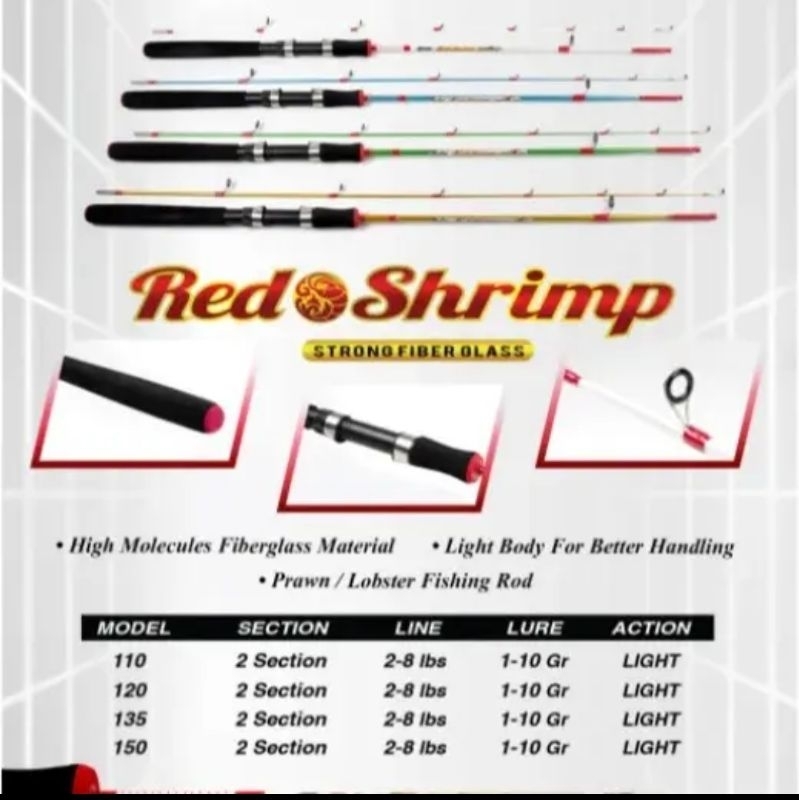 Daido RED SHRIMP MAX DRAG Fishing Rod 5KG | Shopee Philippines