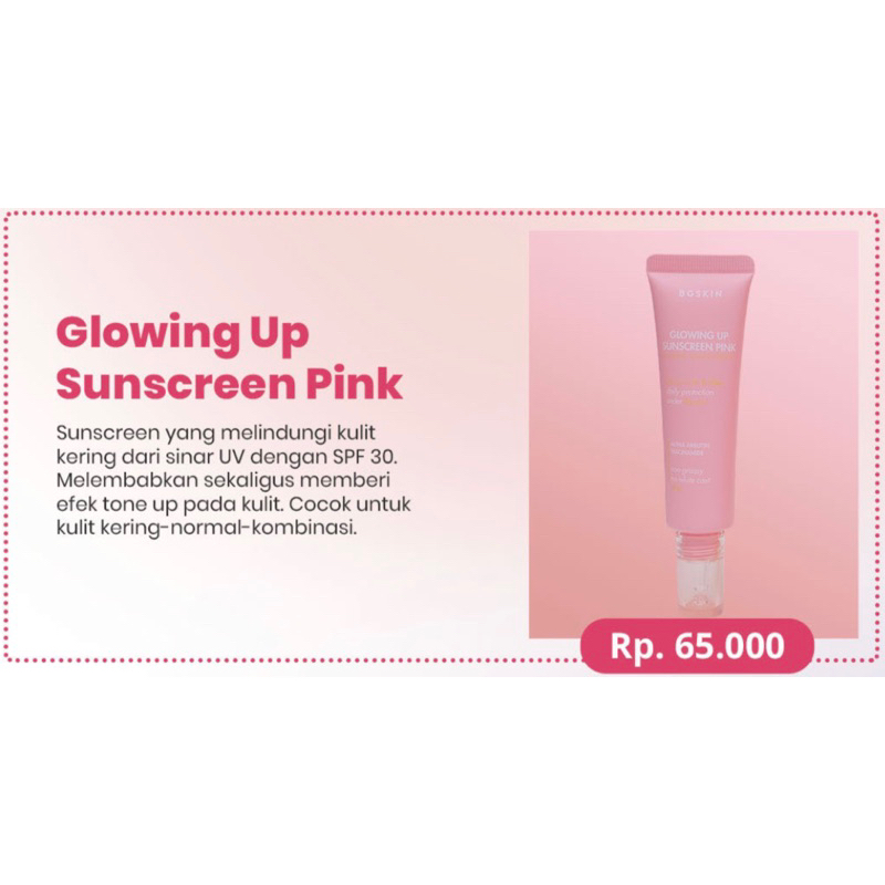 Glowing up sunscreen pink Bg Skin (Hybrid sunscreen) | Shopee Philippines