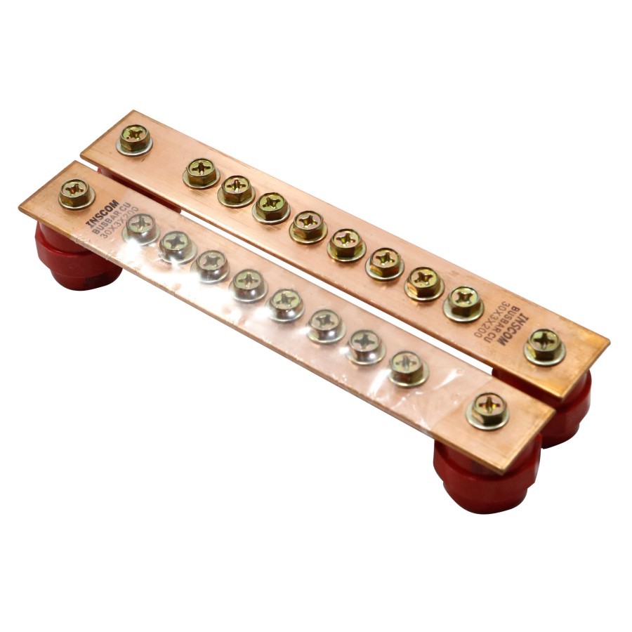 BUSBAR ARDE COPPER 30 X 3 X 200 / TERMINAL ZERO PLATE ISOLATOR SUPPORT ...
