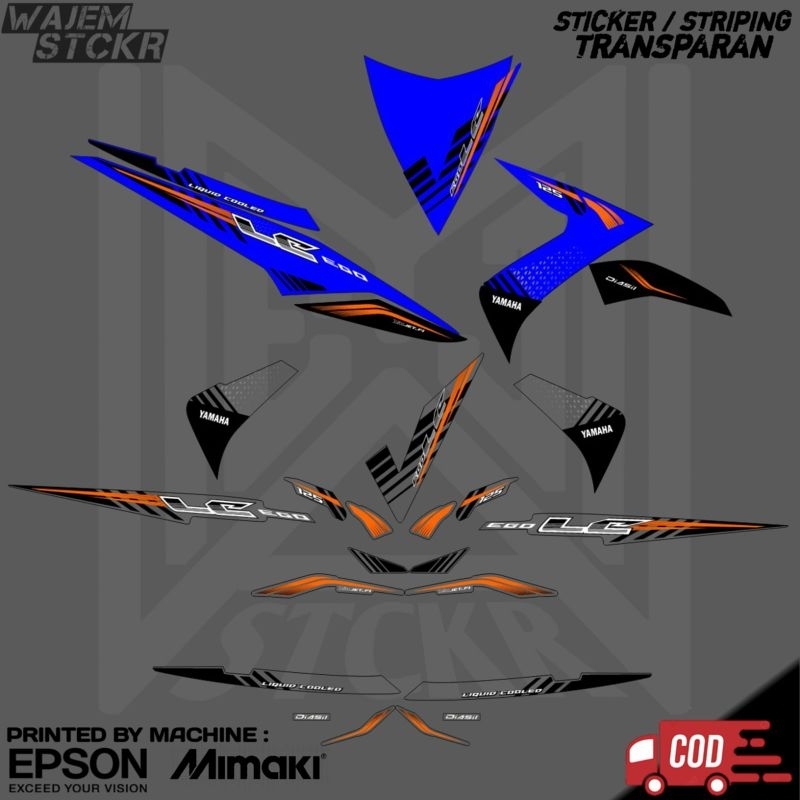 Striping STICKER TRANSPARENT XEON RC 125 CUSTOM EGO LC MALAYSIA ...