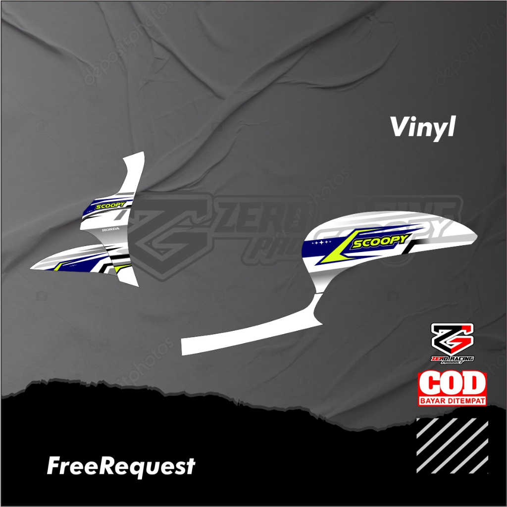 Honda scoopy new sticker striping, free design, request number name ...