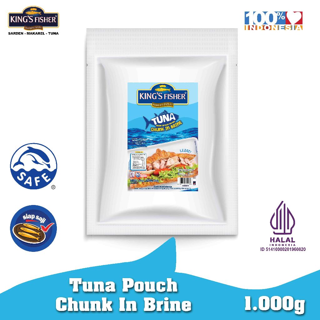 Fisher Tuna Saltwater Pouch Tuna Canned Fish in Brine 1000 gr | Shopee ...