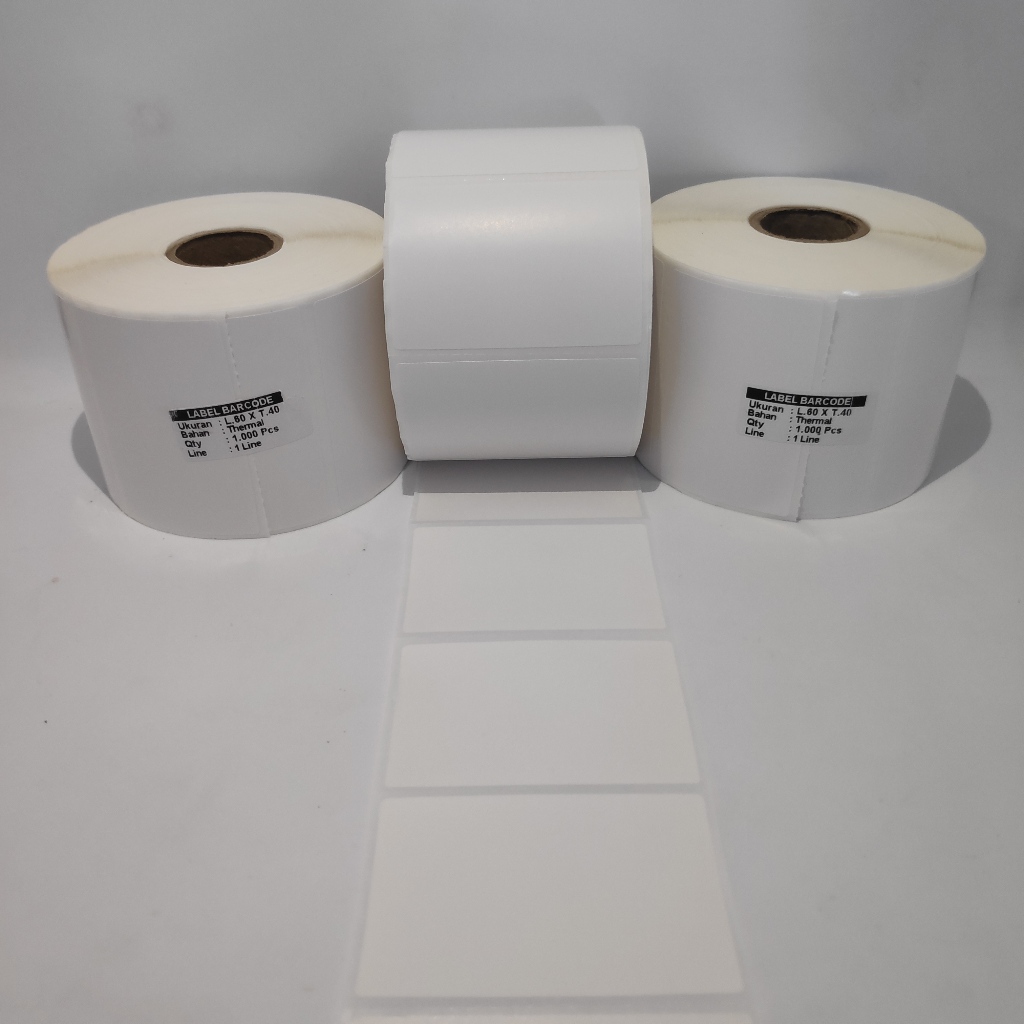 Thermal LABEL - THERMAL STICKER - ETIKET LABEL 60X40 - 60 X 40 THERMAL ...