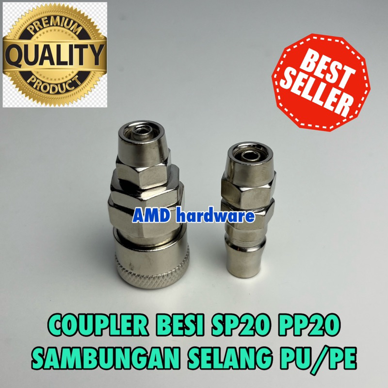 Quick Coupler SET PU PE HOSE Connector Connection Air Compressor SP20 ...