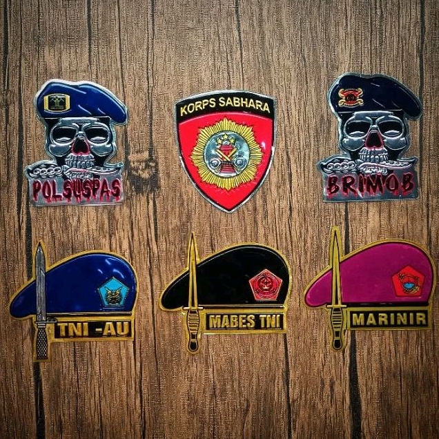 Sticker Embossed Embossed Embossed Vinyl Marine tni au tni brimob ...