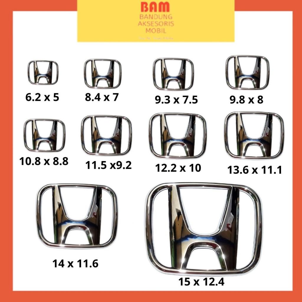 Original Chrome Model Honda Car Logo Emblem | Shopee Philippines