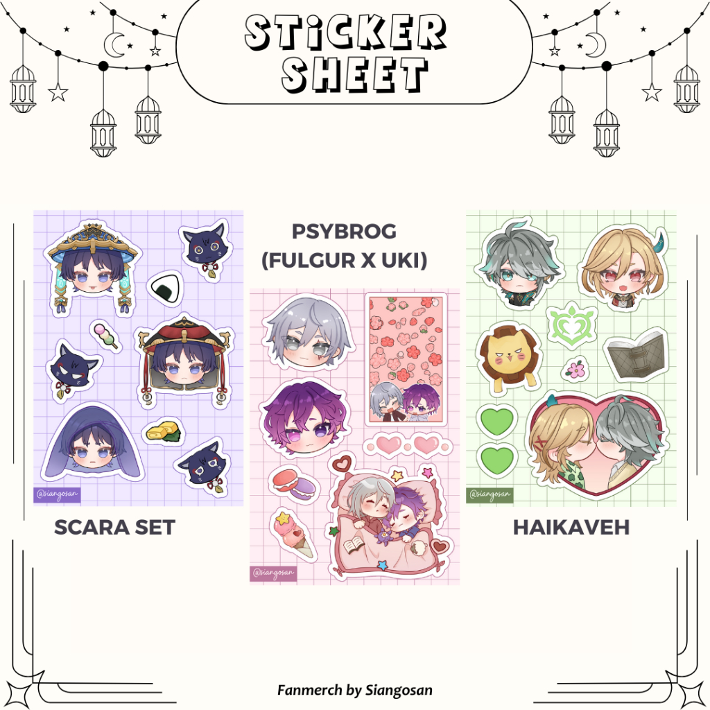 Genshin IMPACT VTUBER STICKER SHEET A6 | Shopee Philippines